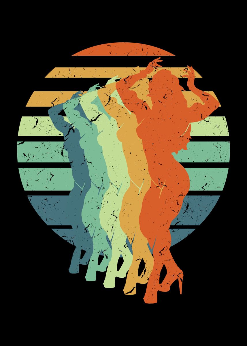 'Bodybuilder Women Vintage' Poster by ArtLikeWow | Displate