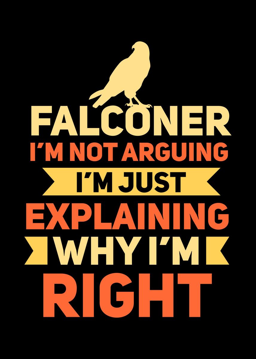 'Falconer Falcon' Poster by Sebastian Wünsche | Displate