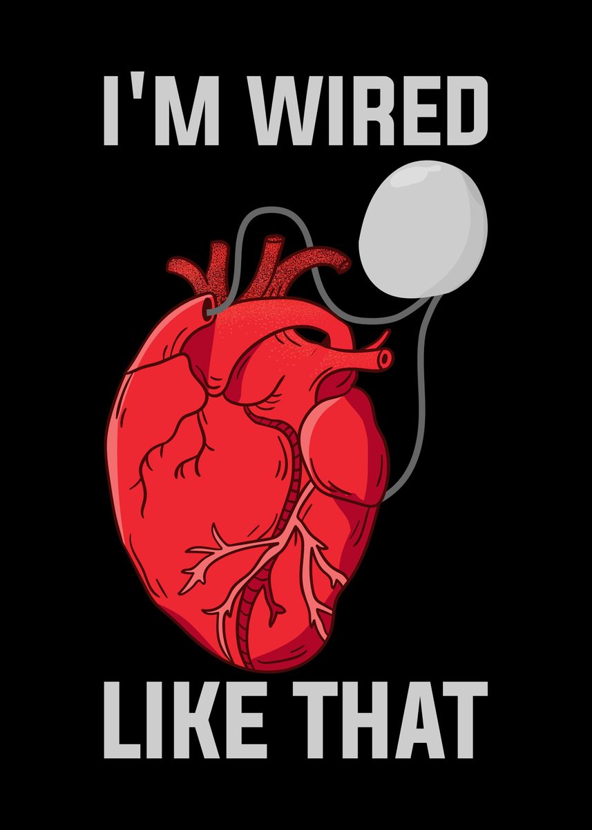 'Im Wired' Poster, picture, metal print, paint by CatRobot | Displate
