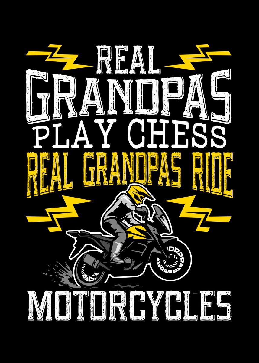 'Motorcycle Grandpa' Poster by NAO | Displate