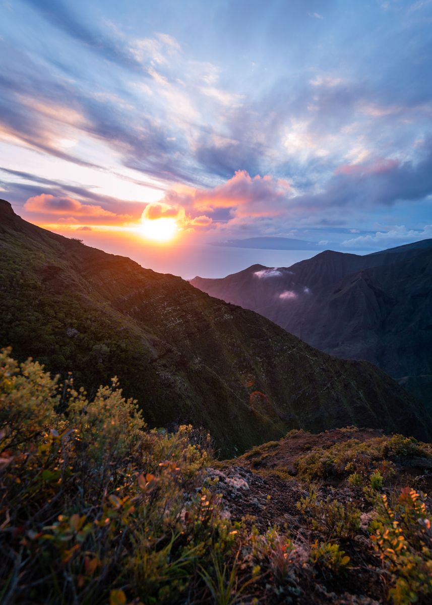 'Sunset Ridge' Poster, picture, metal print, paint by Lucas Moore ...