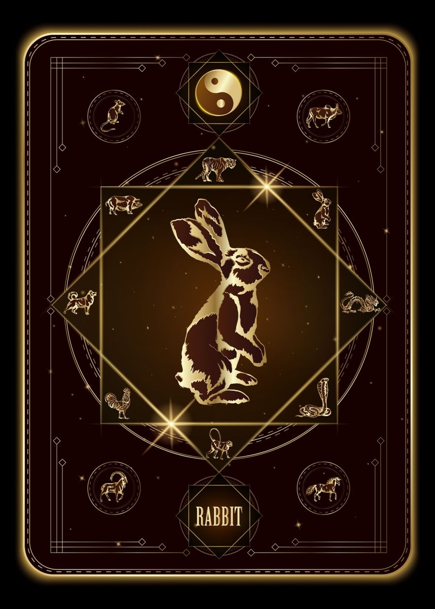 'Year of the Rabbit' Poster, picture, metal print, paint by Lana Meyers ...
