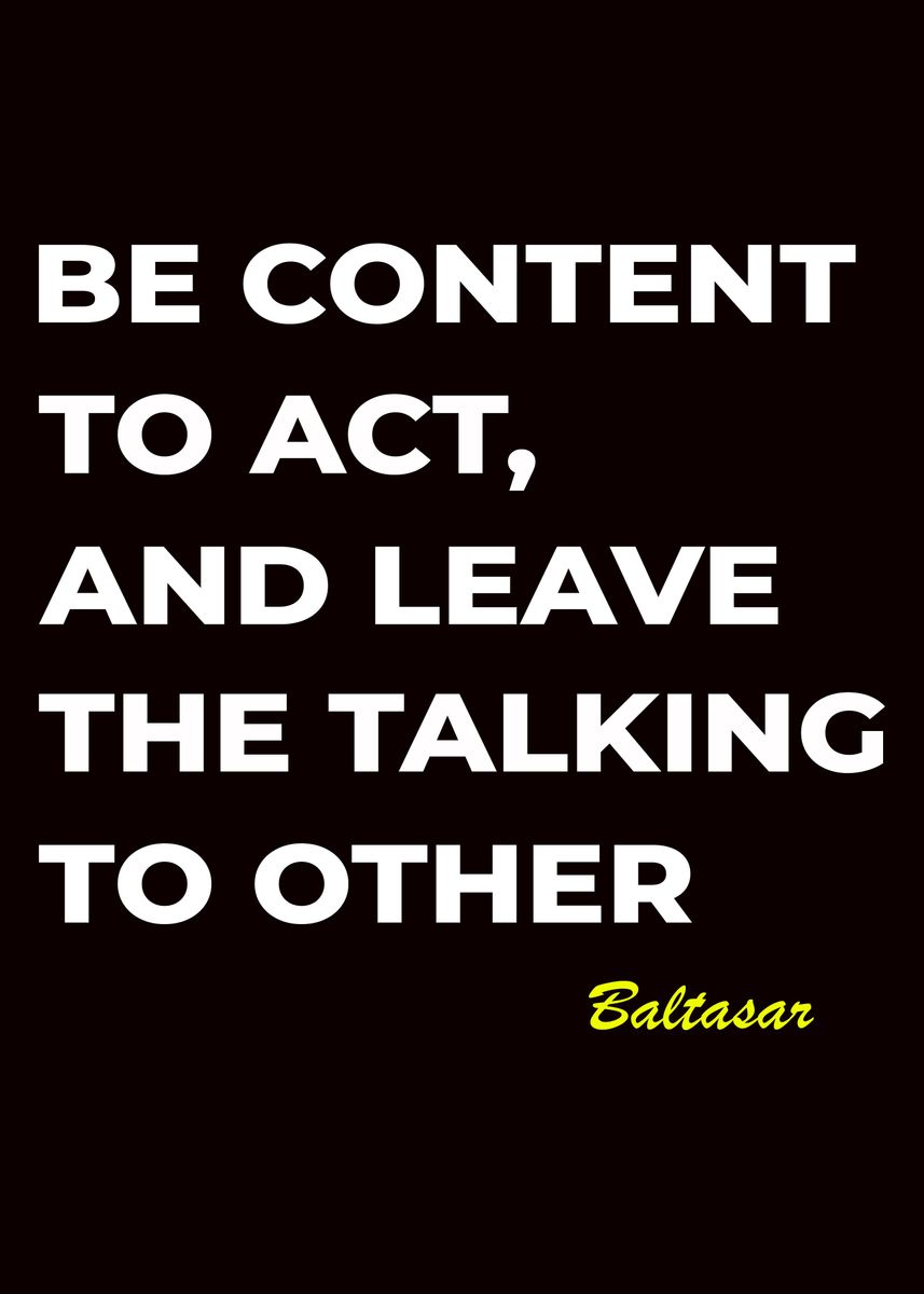 'BE CONTENT' Poster, picture, metal print, paint by Zacky Mrf | Displate