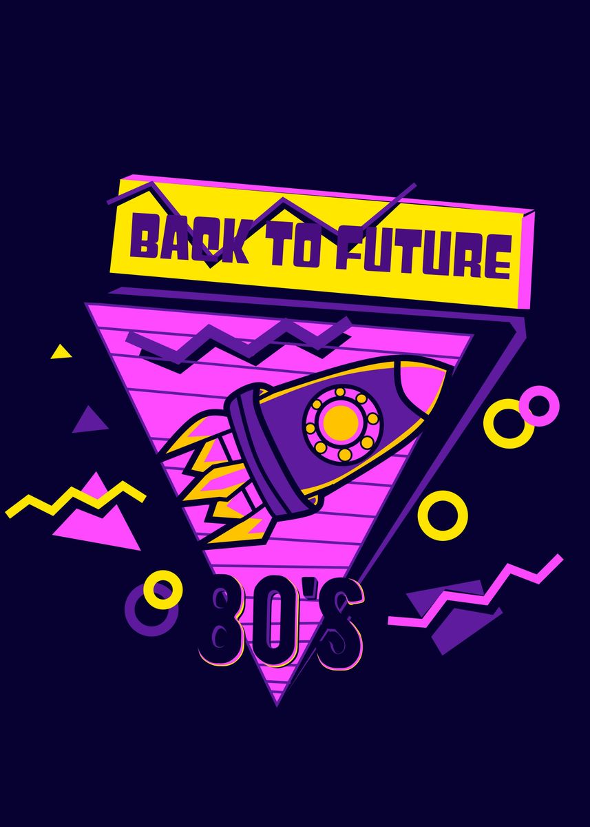 'Rocket 80s retro style' Poster by Fanth | Displate