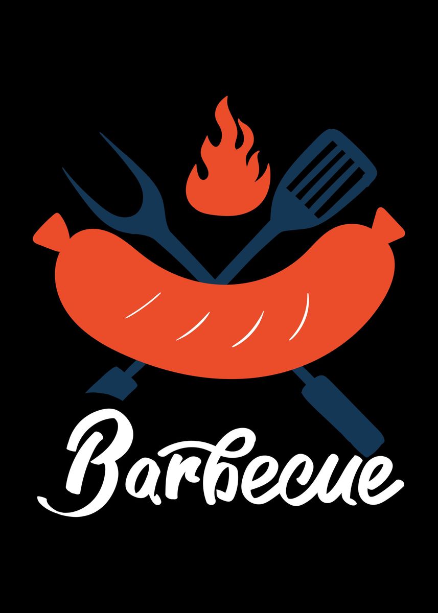 'Barbecue Sausage' Poster by DanielSaverio De Simone | Displate