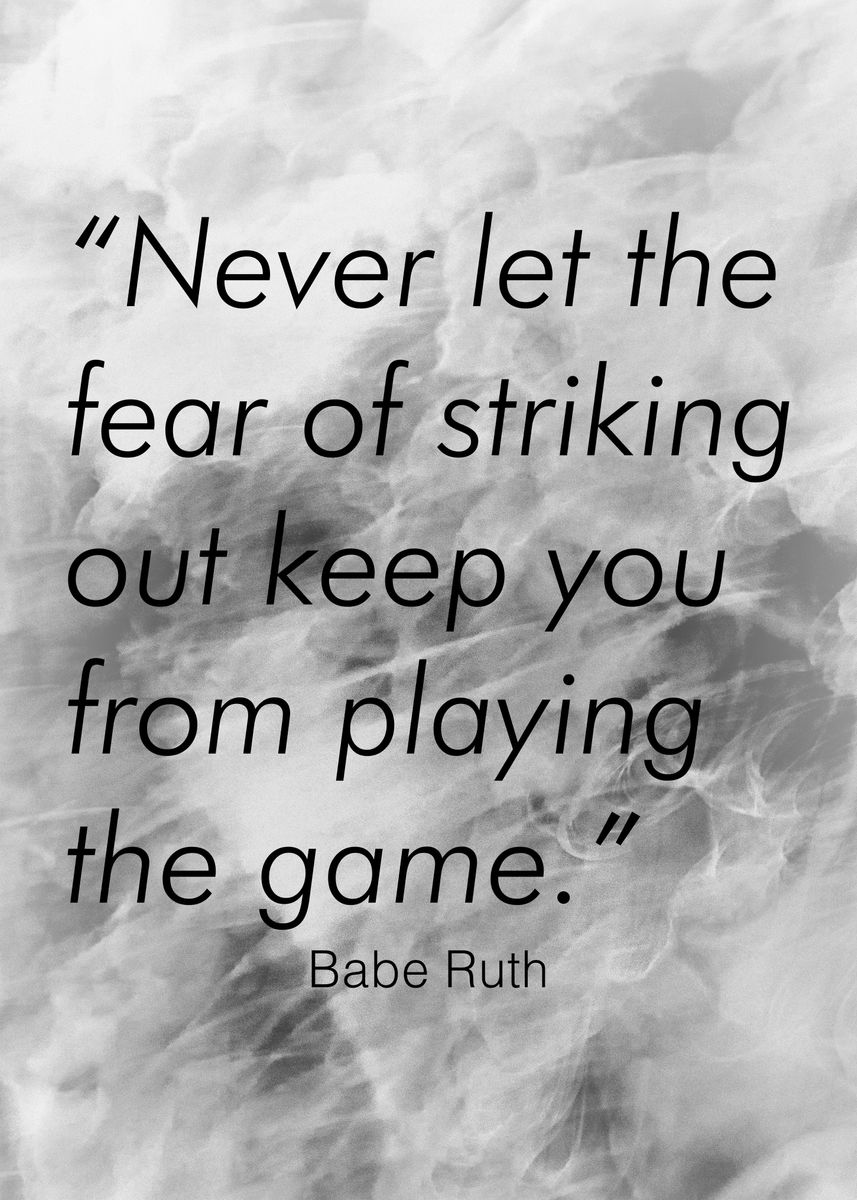 'motivational babe ruth' Poster, picture, metal print, paint by Masmus ...