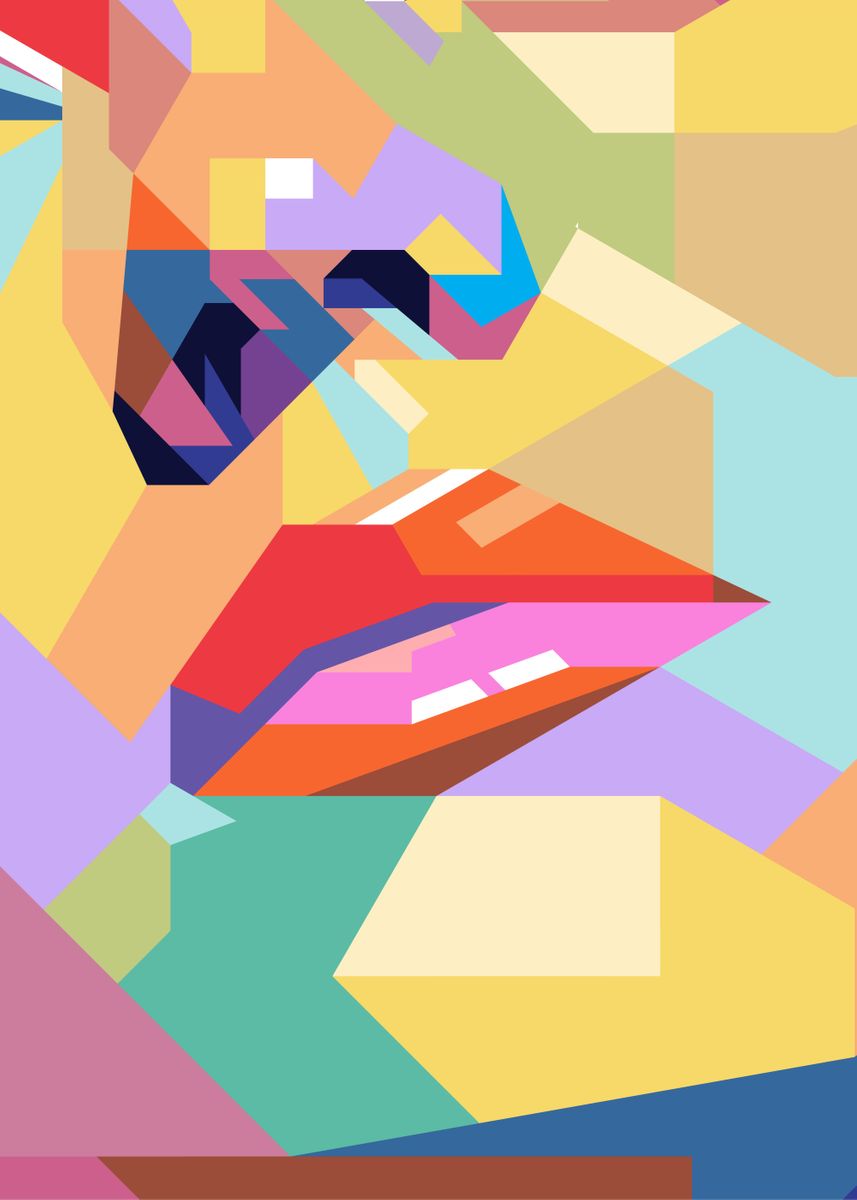 'Lip Pop Art' Poster, picture, metal print, paint by Laksana Ardie ...