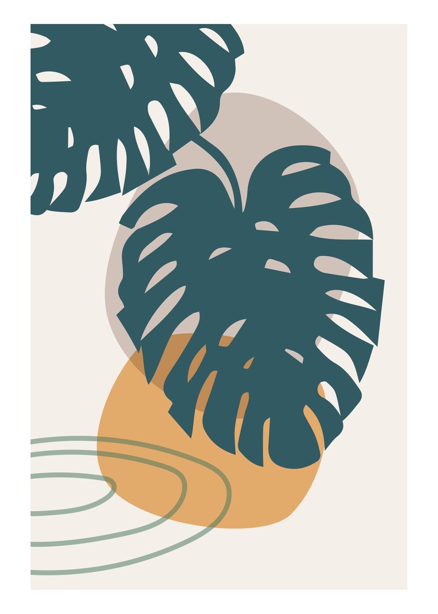 'Nature Tropical leaves ' Poster by Human Shadow | Displate