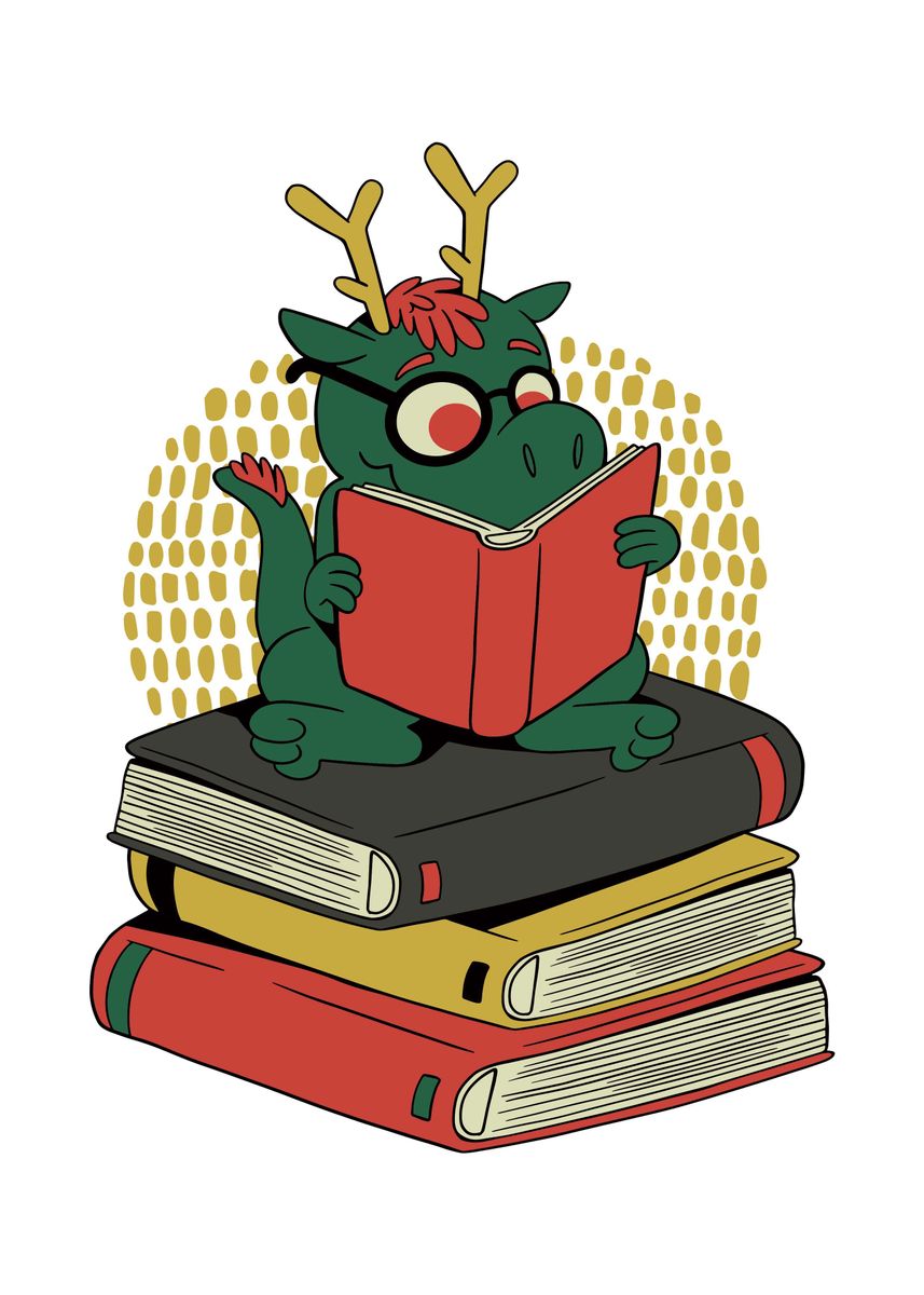 'Reading Dragon' Poster by ArtNinja | Displate