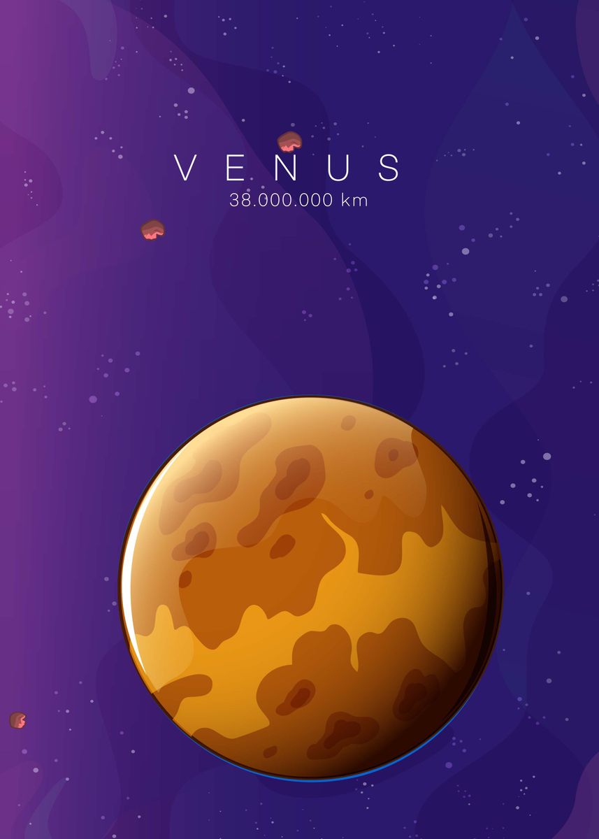 'Venus illustration' Poster, picture, metal print, paint by Karin ...
