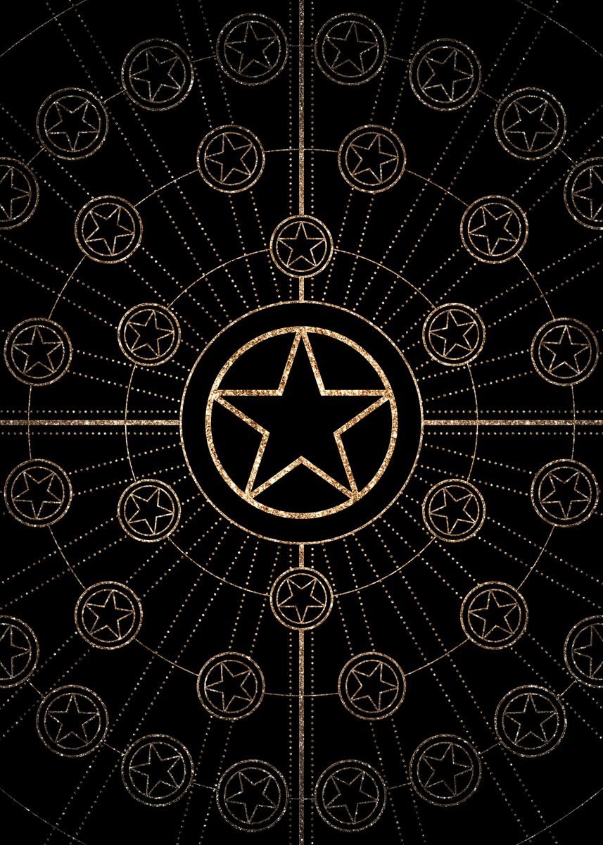 'Gold Glyph Rune Sign Seal ' Poster by Holy Rock Design | Displate