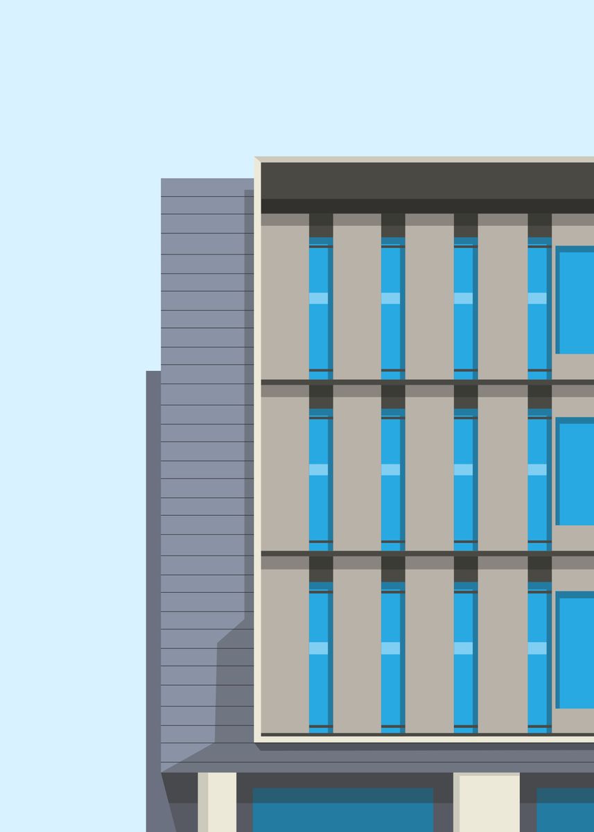 'Modern Building' Poster, picture, metal print, paint by Amar Maruf ...