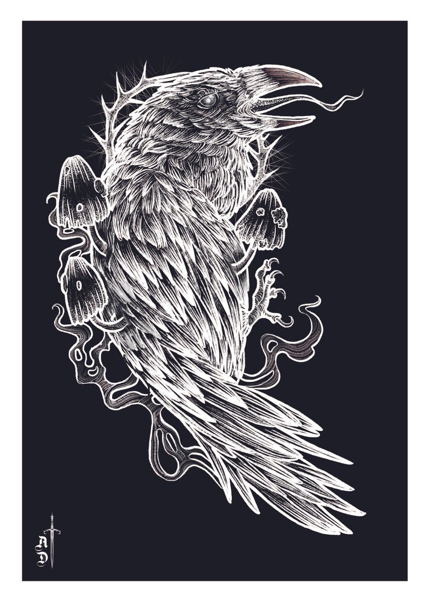 'Raven Reincarnation' Poster by AshenDagger | Displate