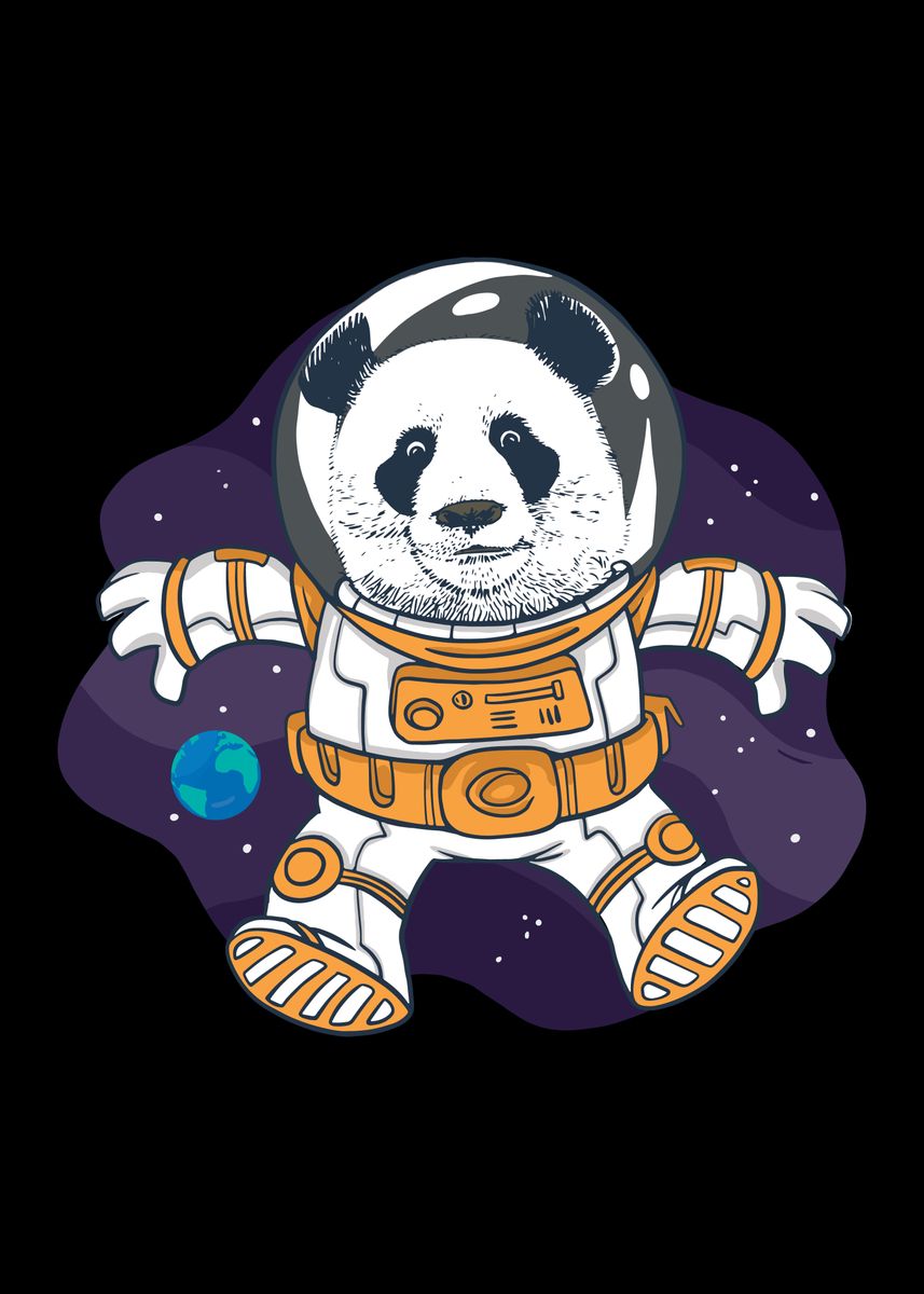 'SPACE PANDA' Poster, picture, metal print, paint by thetshirtshop2020 ...