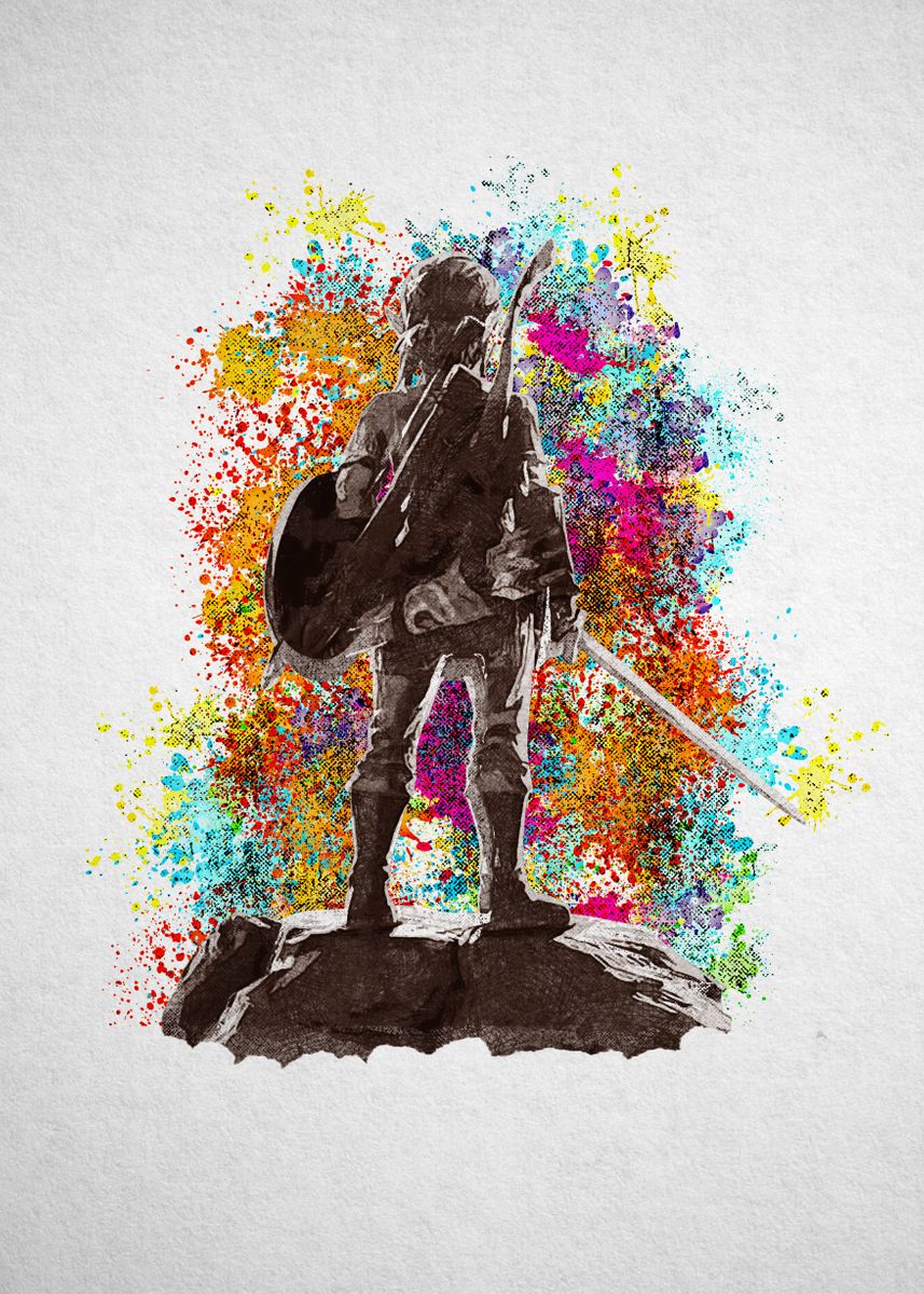 'Link street art' Poster, picture, metal print, paint by Johann ...