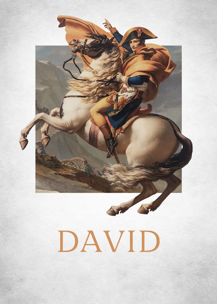 'Jacques Louis David' Poster, picture, metal print, paint by Bo Kev ...