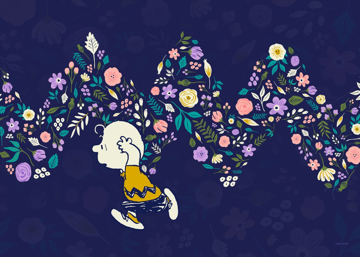 'Floral Wave' Poster by Peanuts | Displate