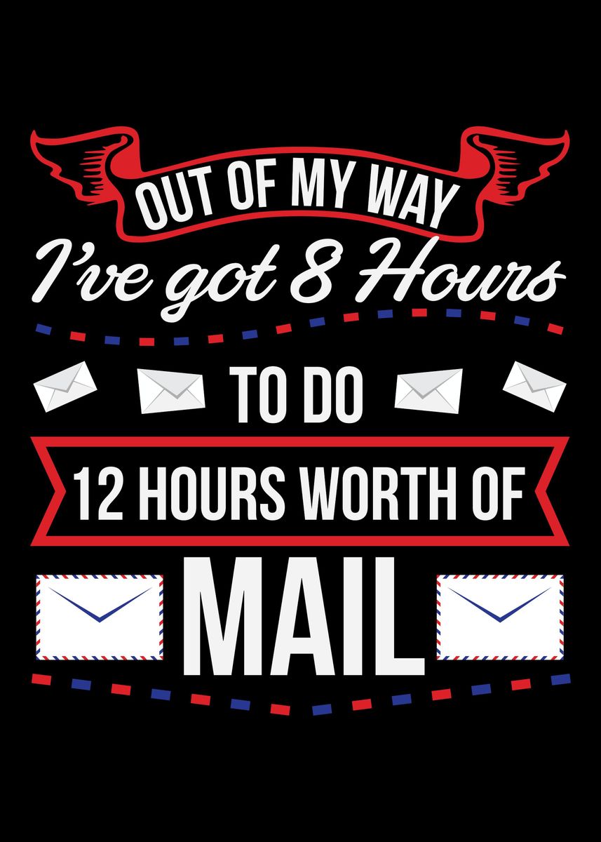 'Mailman Postal Worker Mail' Poster, picture, metal print, paint by ...