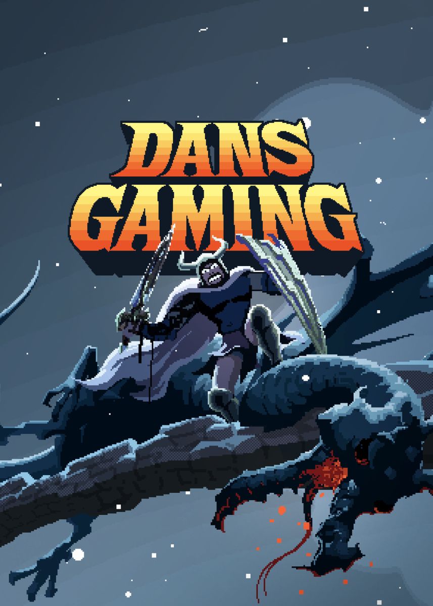'DANSGAMING LOGO + DRAGON' Poster, picture, metal print, paint by ...
