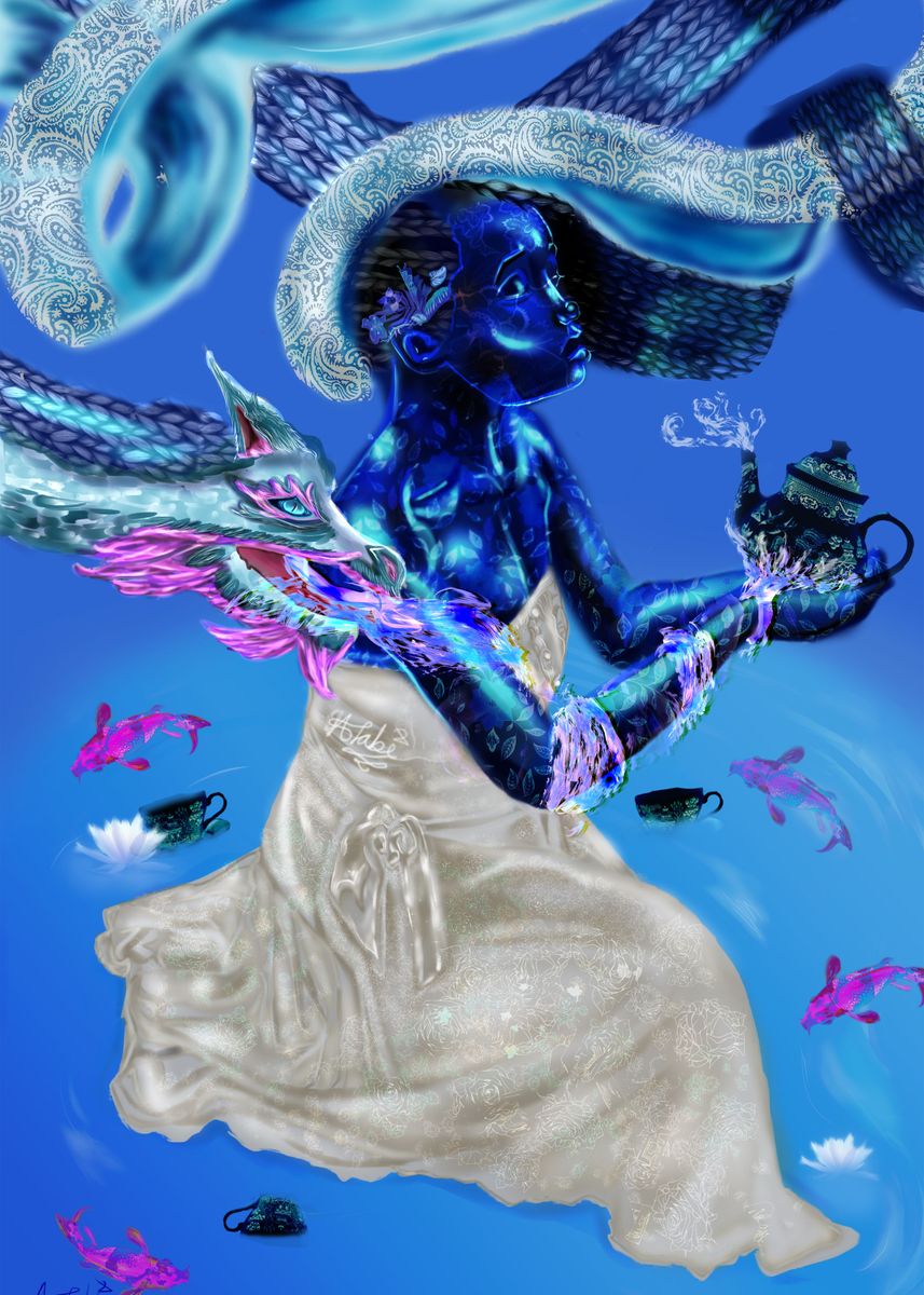 'DragonTea' Poster by AMYN | Displate