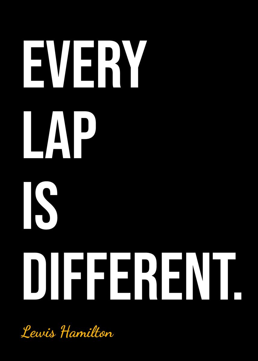 'Lewis Hamilton Quotes' Poster, picture, metal print, paint by Tokhidin ...
