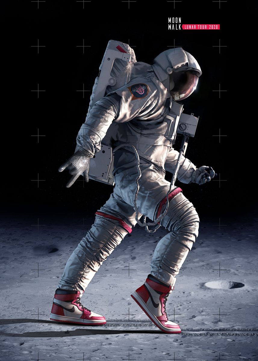 'Moonwalk' Poster, picture, metal print, paint by Devin S | Displate
