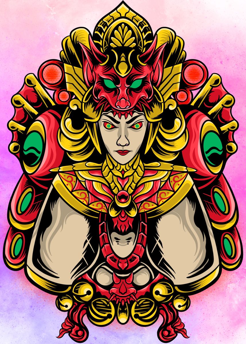 'oni anime warrior ' Poster, picture, metal print, paint by Bayuktx ...