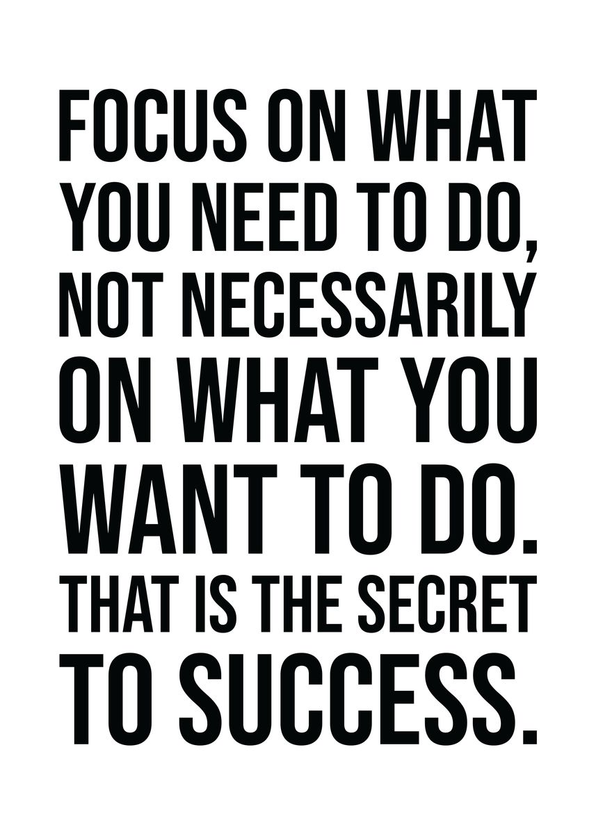 'Focus On What You Need To' Poster by CHAN | Displate