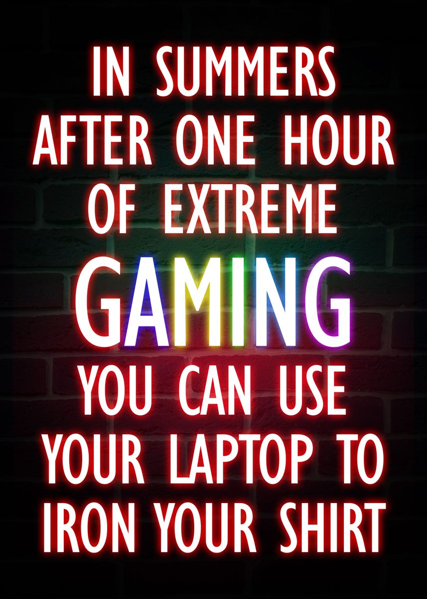 'Summer Gamer Quote' Poster by Remang Remang | Displate