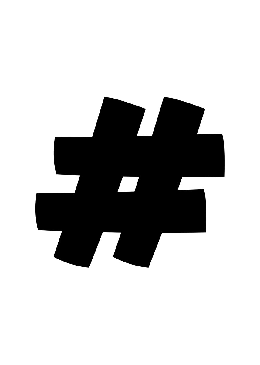 'Hastag' Poster, picture, metal print, paint by Ignite Colour | Displate