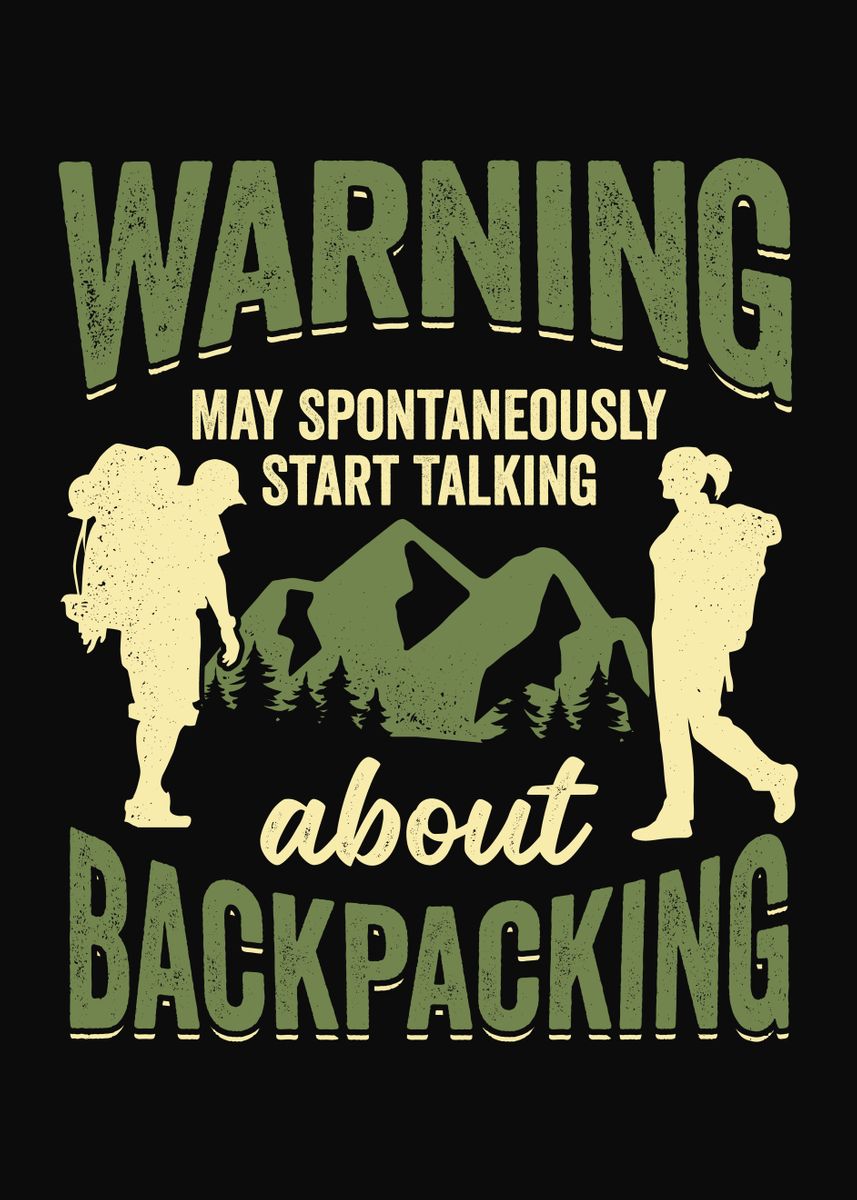 'Backpacking Backpacker' Poster by Marcel Doll | Displate