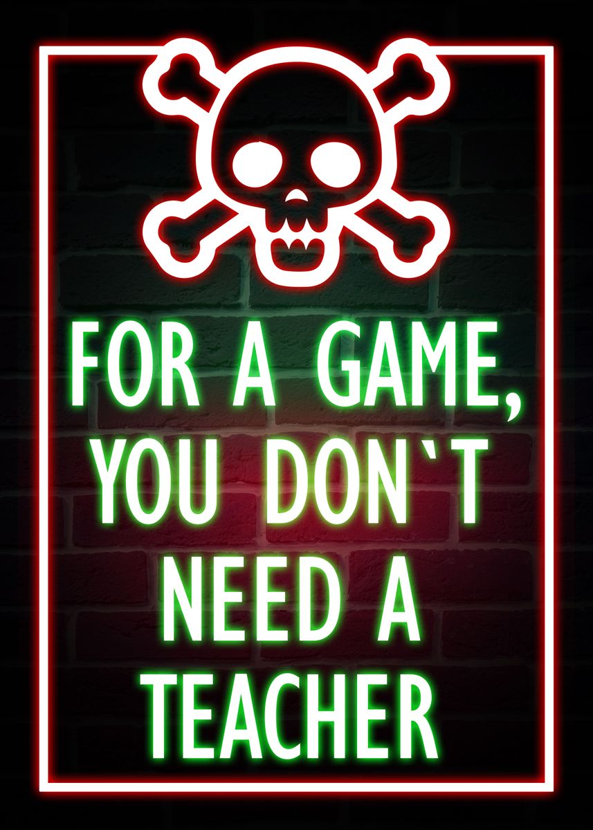 'Inspiring Gaming Quote' Poster by Remang Remang | Displate