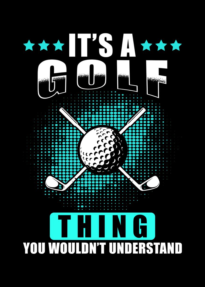 'Golf' Poster, picture, metal print, paint by schmugo | Displate