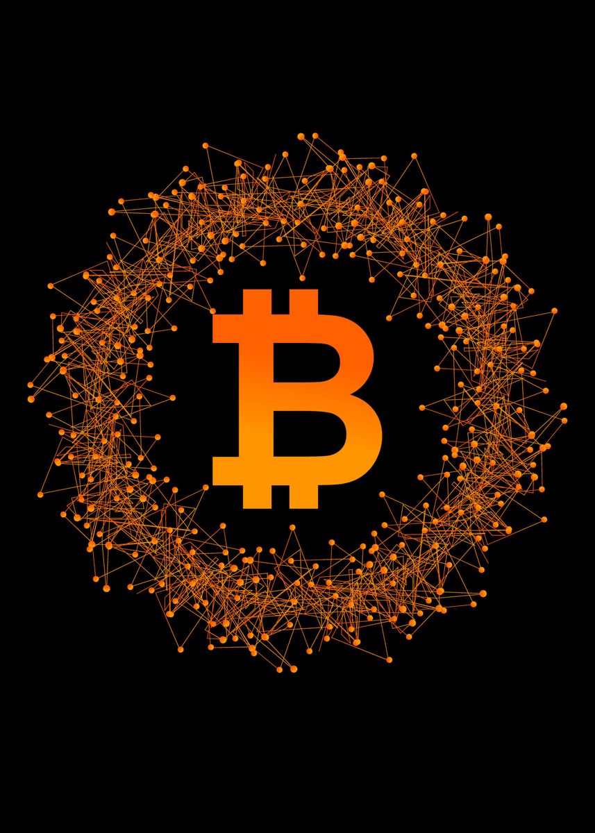 'Bitcoin Symbol abstract' Poster, picture, metal print, paint by Max ...