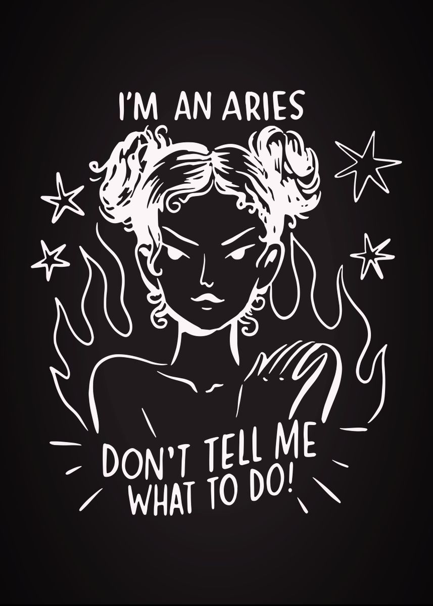 'Aries Star Sign Character' Poster, picture, metal print, paint by ...