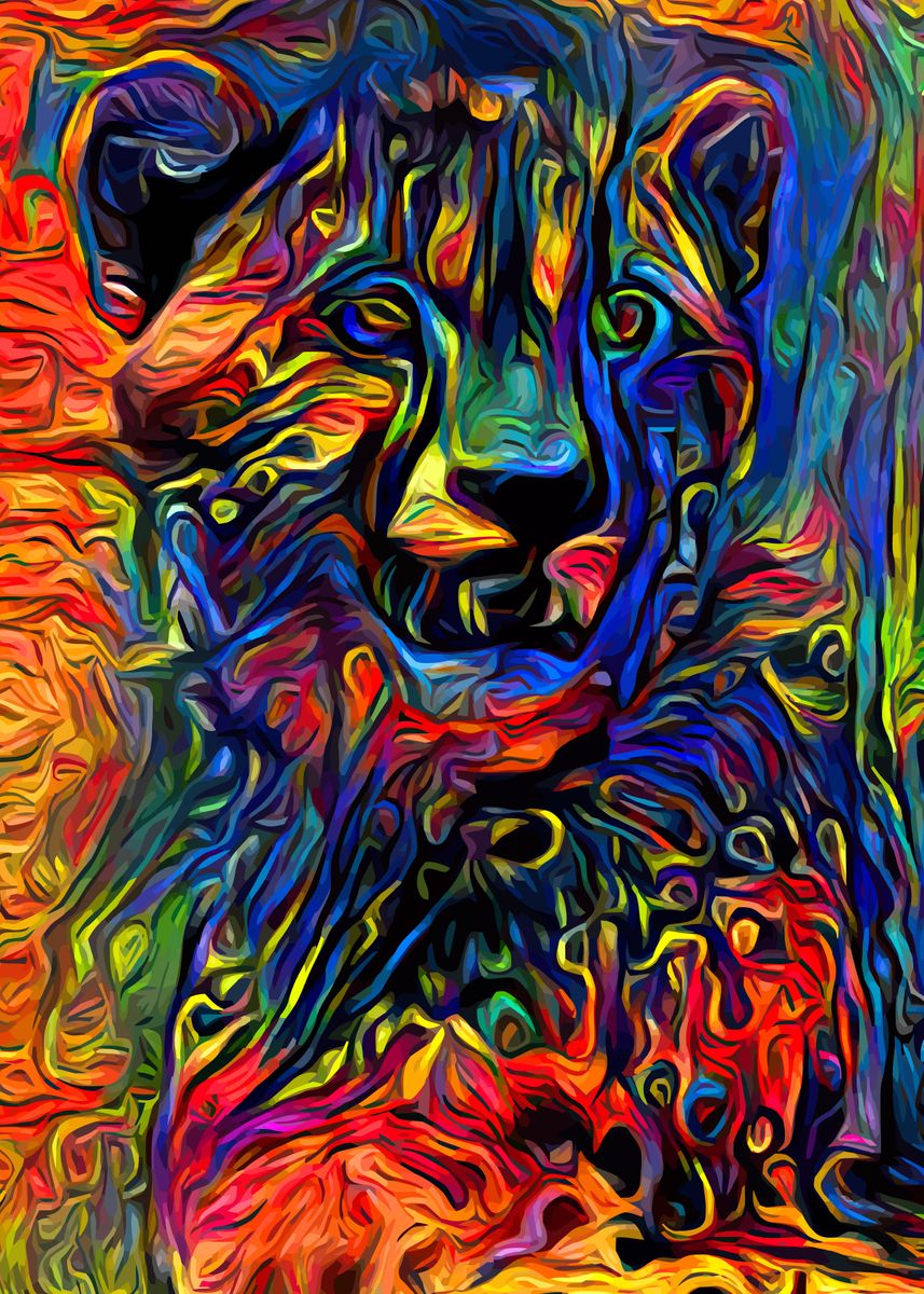 'Cheetah Colorful Africa' Poster by MasterHead | Displate
