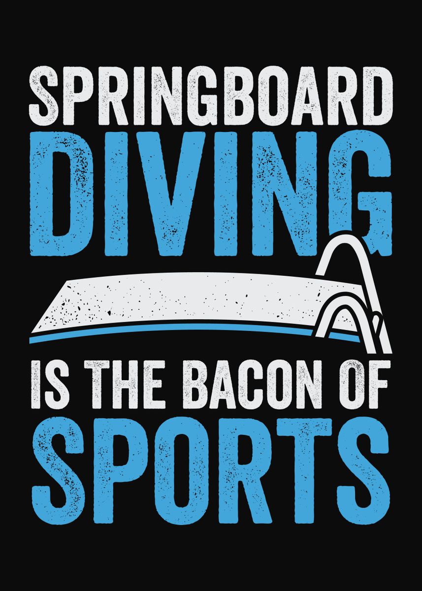 'Springboard Diving Diver' Poster by Marcel Doll | Displate