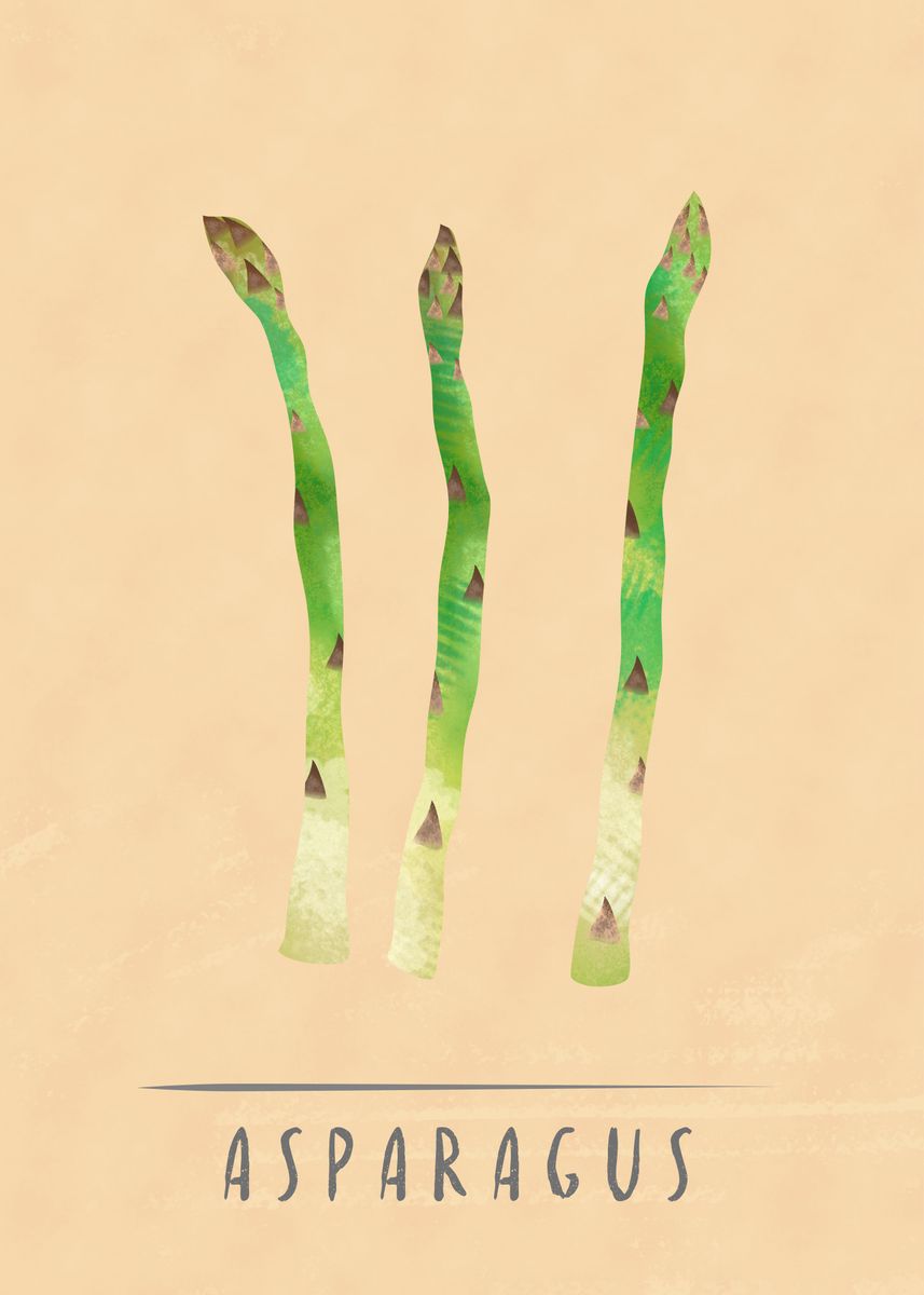 'Asparagus' Poster, picture, metal print, paint by Emelie Wiklund ...