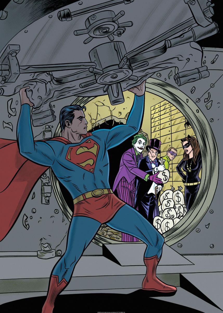 'Superman' Poster, picture, metal print, paint by DC Comics | Displate