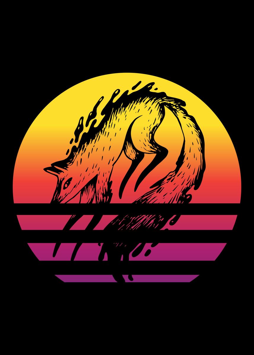 'Fox Retro Vintage' Poster by royalsigns | Displate