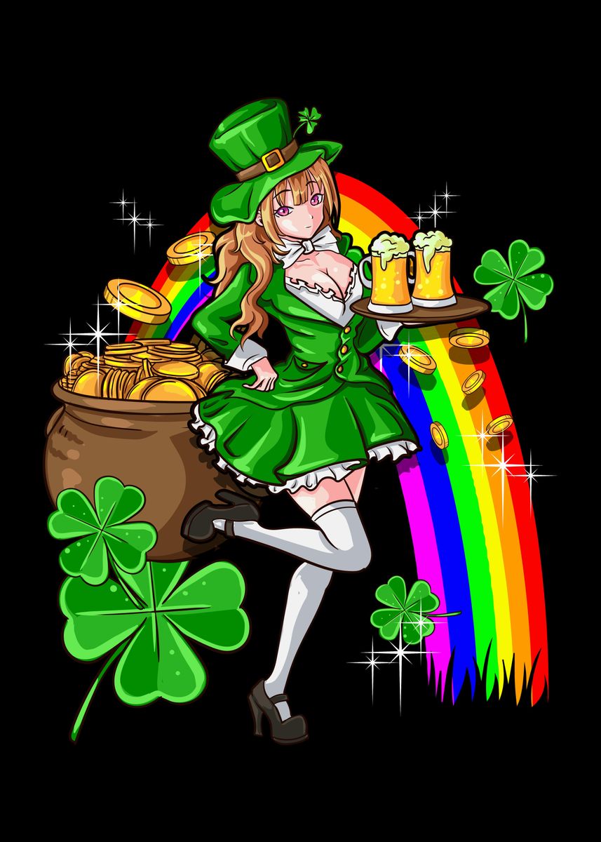 'Saint Pattys Day' Poster by Lukes Pixel Studio | Displate