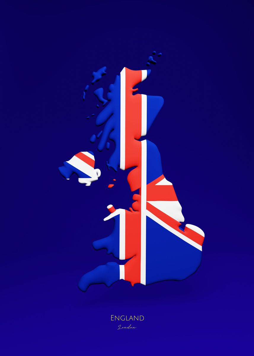 'England London British Art' Poster by erwin saputra art | Displate