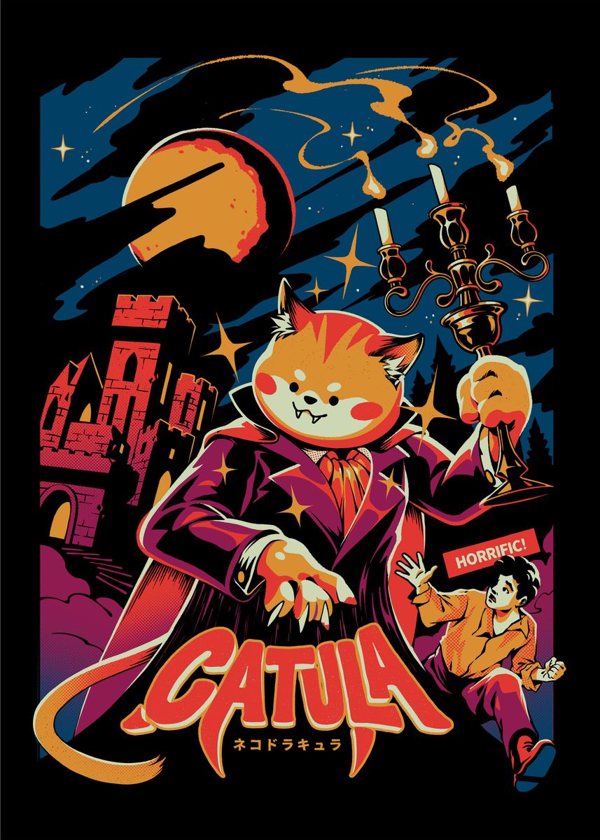 'Catula' Poster, picture, metal print, paint by Ilustrata | Displate