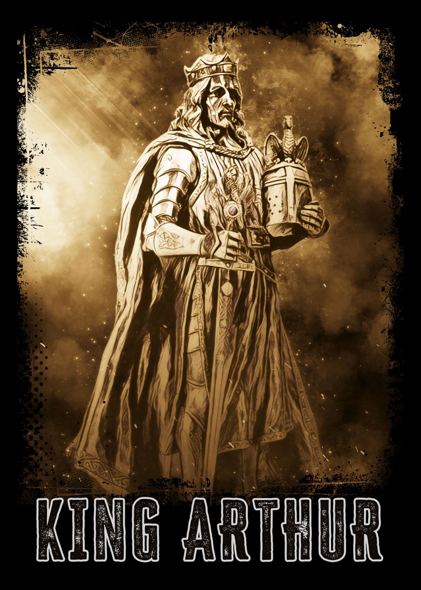 'KING Arthur Mythical Art' Poster, picture, metal print, paint by ...