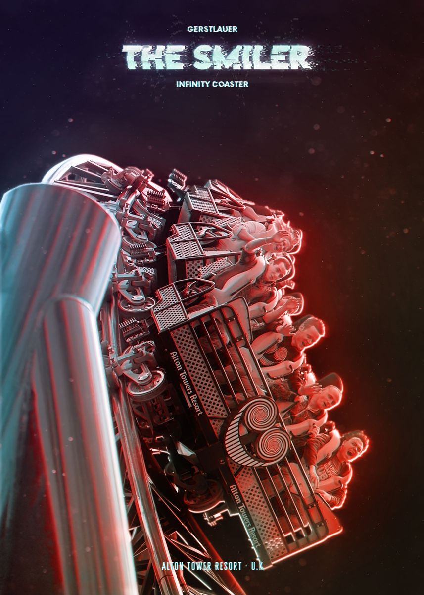 'The Smiler' Poster, picture, metal print, paint by Maxime Arbez | Displate