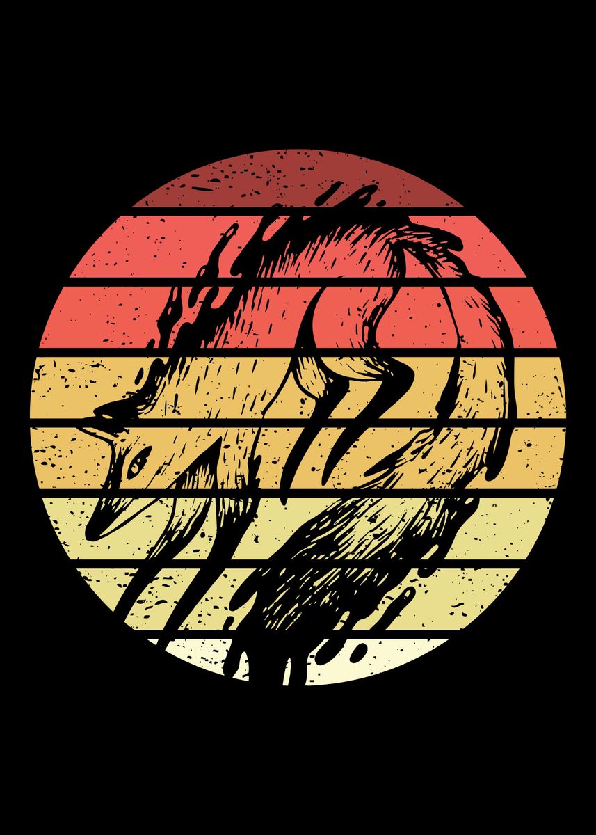 'Fox Retro Vintage' Poster, picture, metal print, paint by royalsigns ...