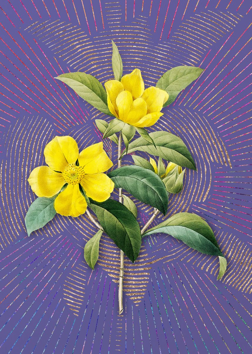 'Golden Guinea Vine' Poster by Holy Rock Design | Displate