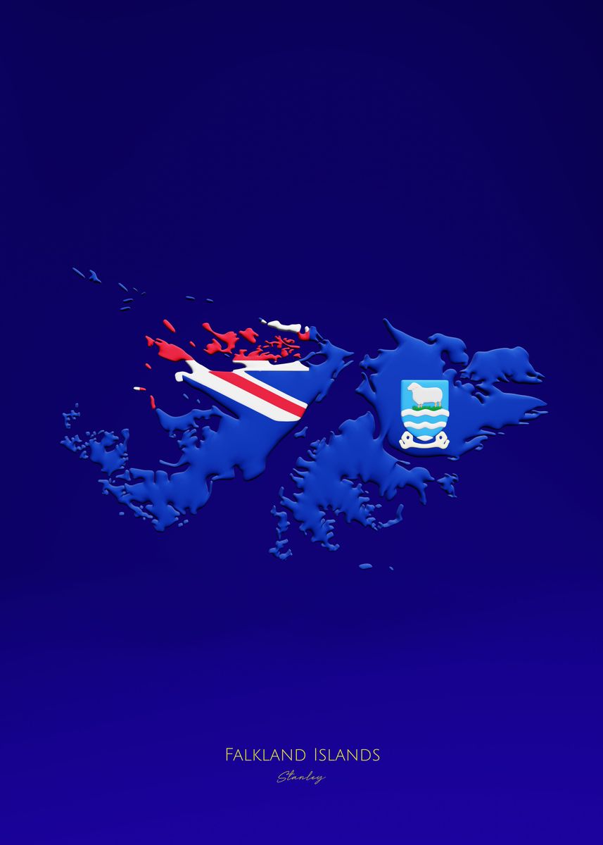 'Falkland Islands Stanley' Poster by erwin saputra art | Displate
