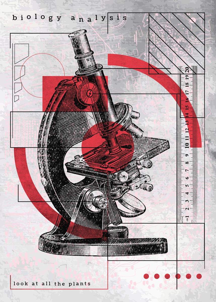 'Biology Microscope' Poster, picture, metal print, paint by ...