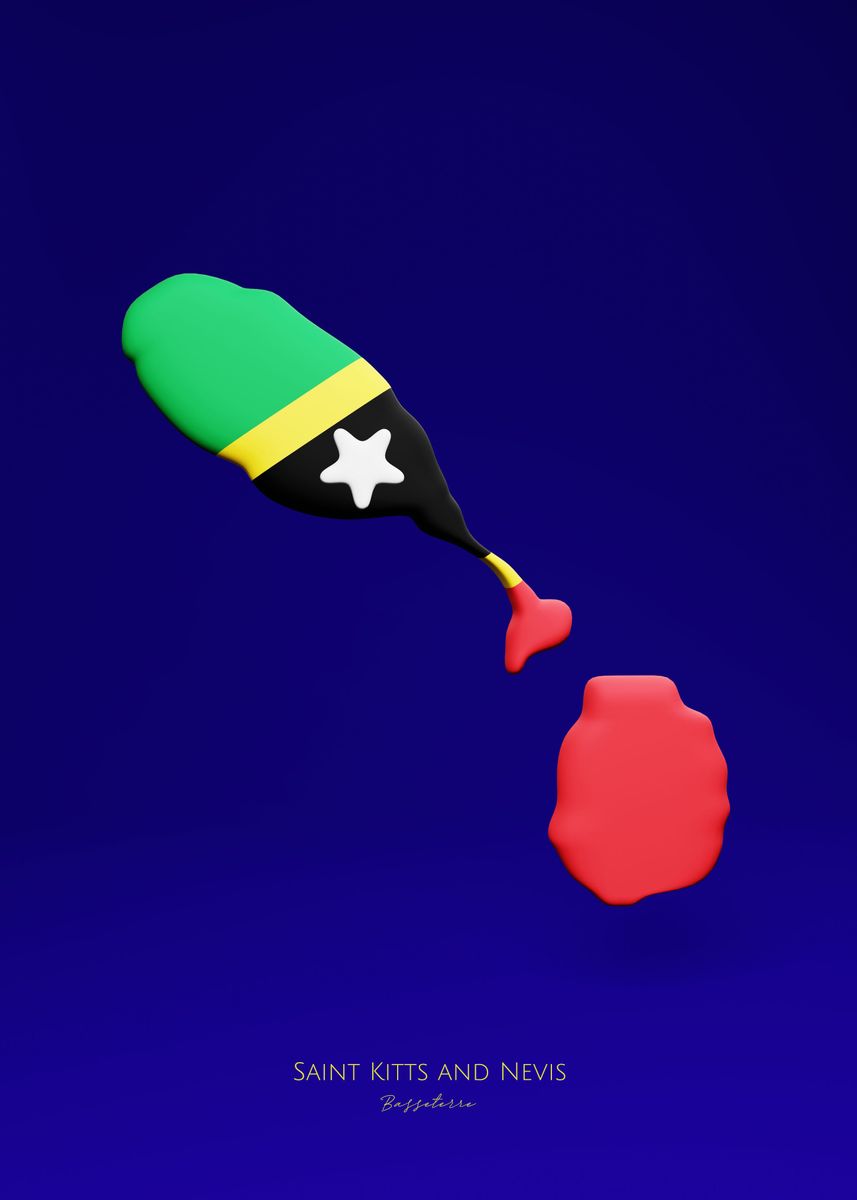 'Saint Kitts Nevis Basseter' Poster by erwin saputra art | Displate